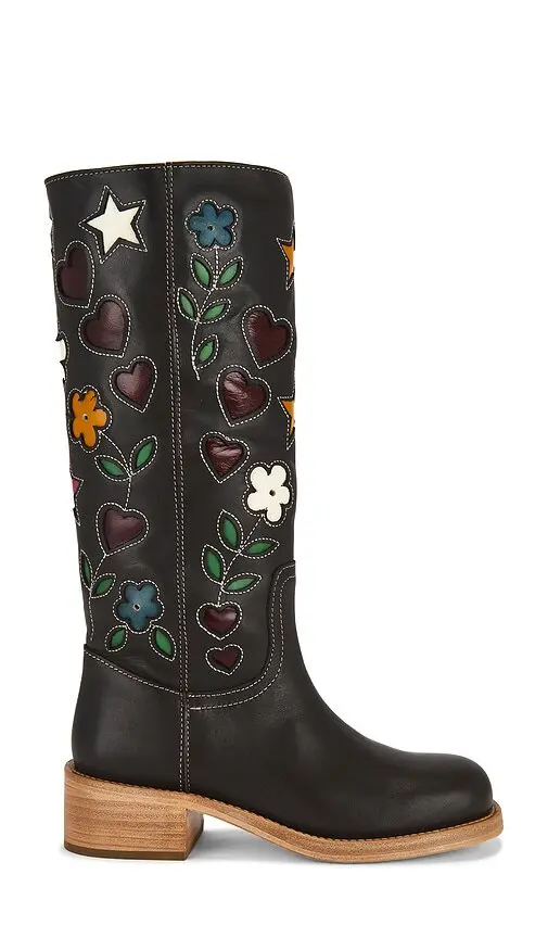 Steve Madden Riggs Floral Boots - Brown