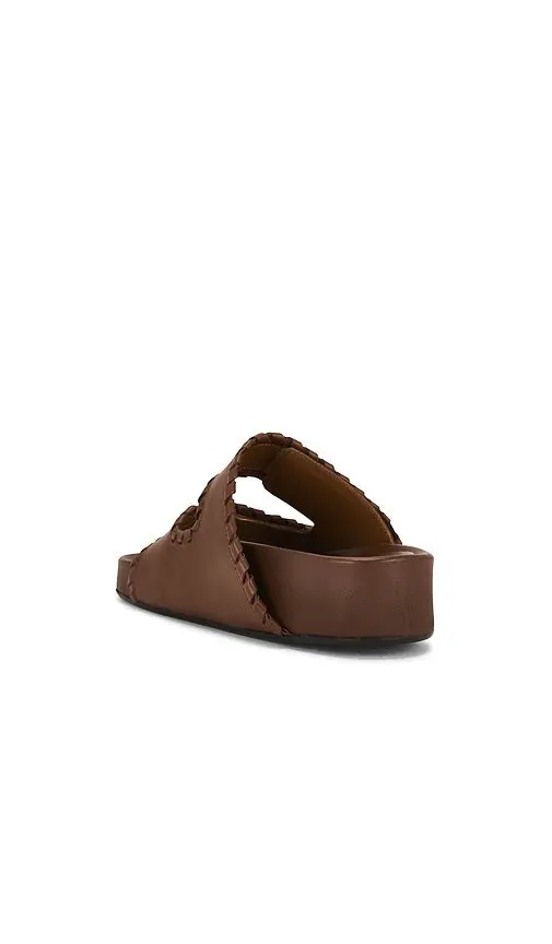 ATP ATELIER Furlo Stitch Sandal In Brown - Cannella