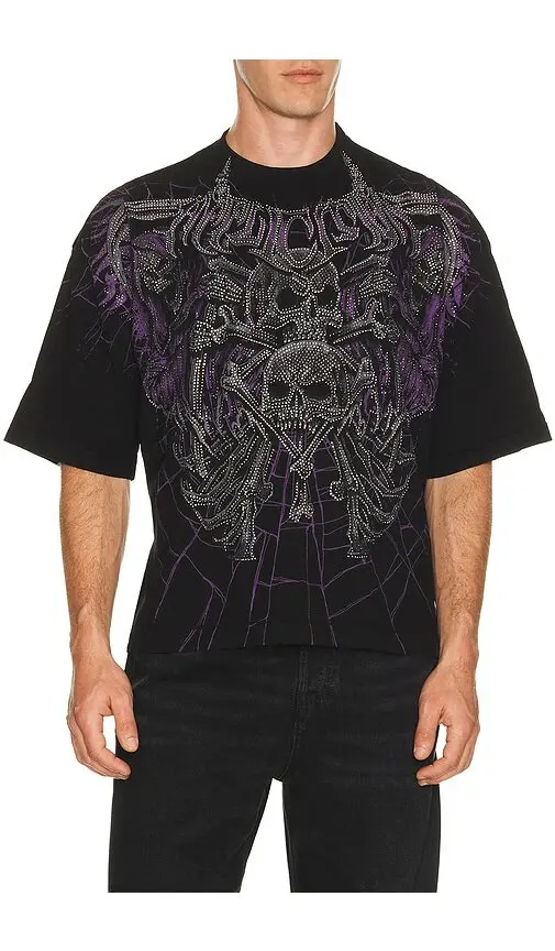 AFFLICTION Darkness Falls Short Sleeve Tee - Black