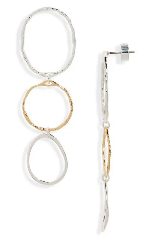 Nordstrom Demi Fine Triple Link Drop Earrings - 14k Goldterling Plated