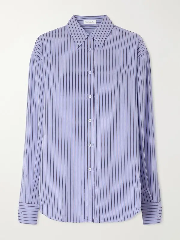 THE FRANKIE SHOP Striped Satin Peri Shirt
