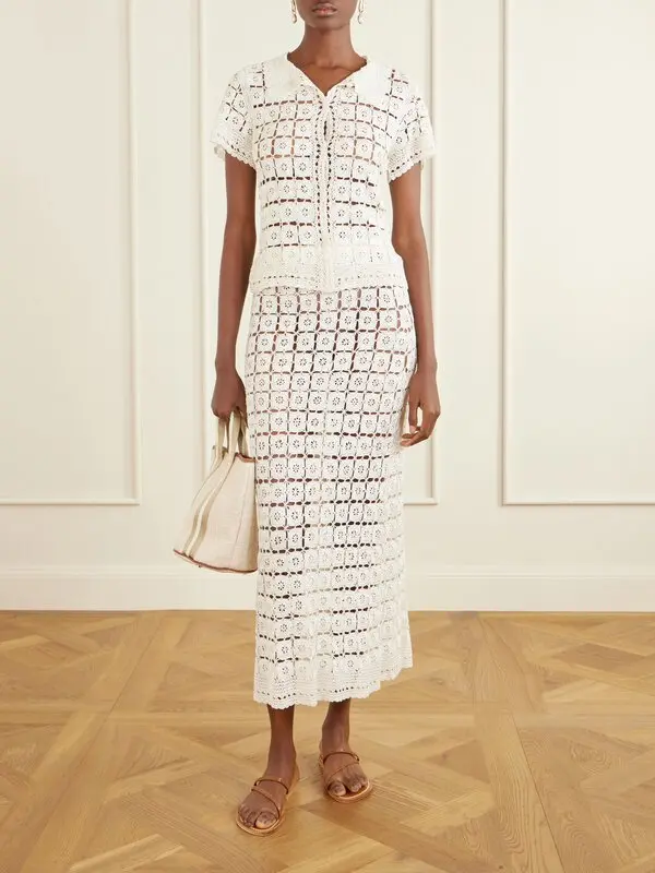 Calle Del Mar Crocheted Shirt