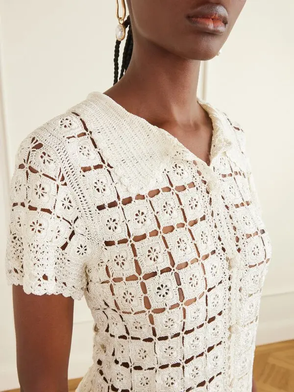 Calle Del Mar Crocheted Shirt