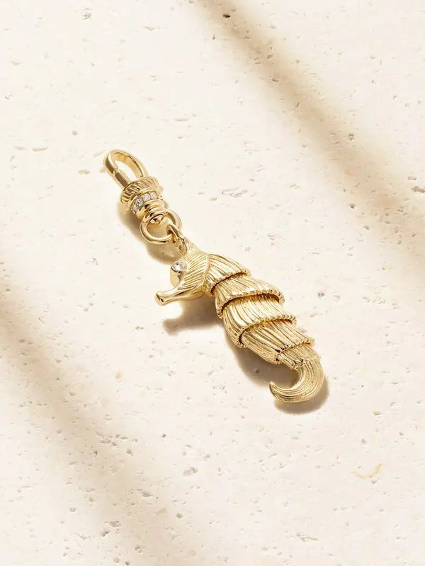LUCY DELIUS 14-karat And Diamond Seahorse Pendant - Gold