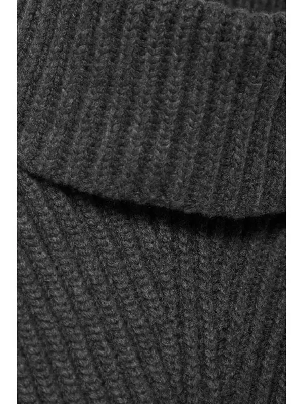 THE ROW Aso Ribbed Cashmere Turtleneck Tank