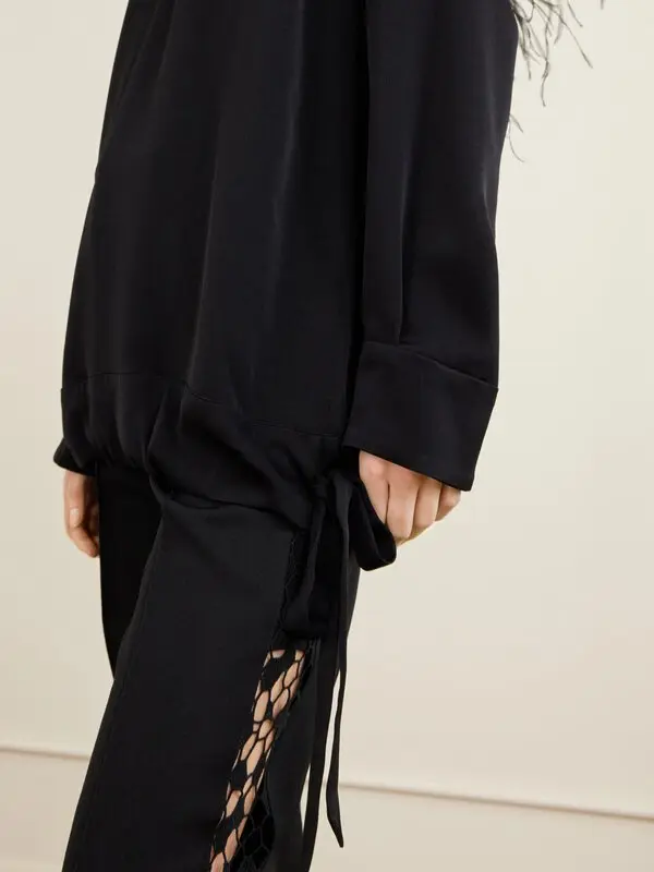 Sharon Wauchob Aly Feather-trimmed Hoodie