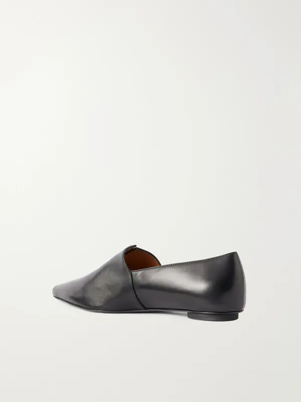 TOD'S Leather Pointed-toe Ballet Flats - Black