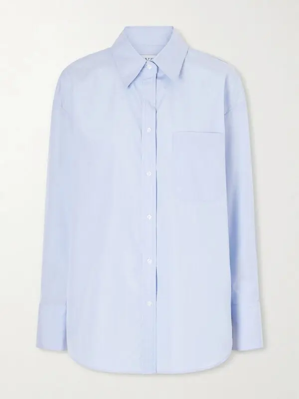 TWP Cotton-poplin Relaxed Fit Shirt - Blue