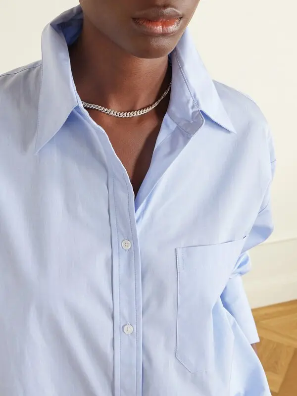 TWP Cotton-poplin Relaxed Fit Shirt - Blue