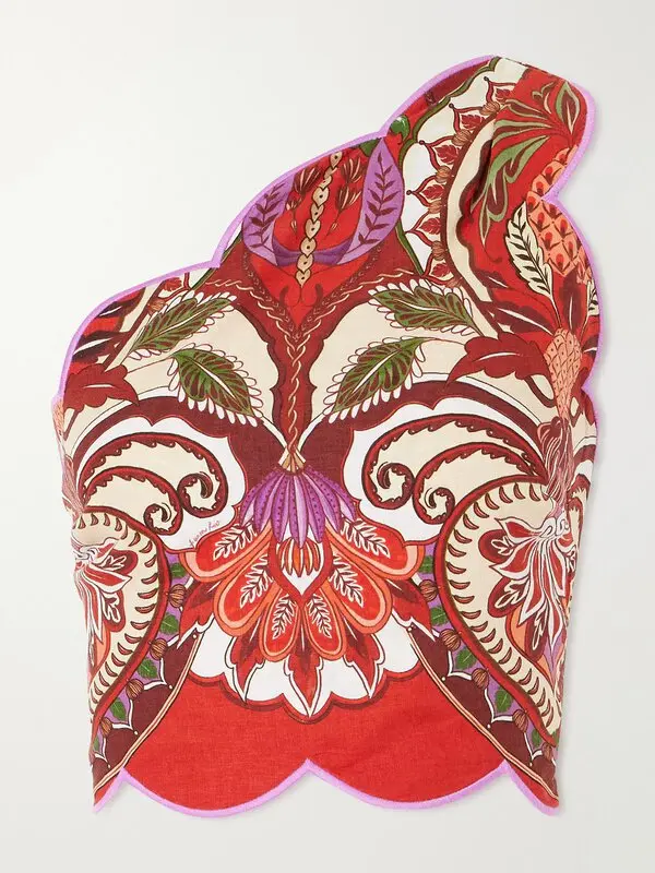 Farm Rio Odara One-shoulder Top - Red