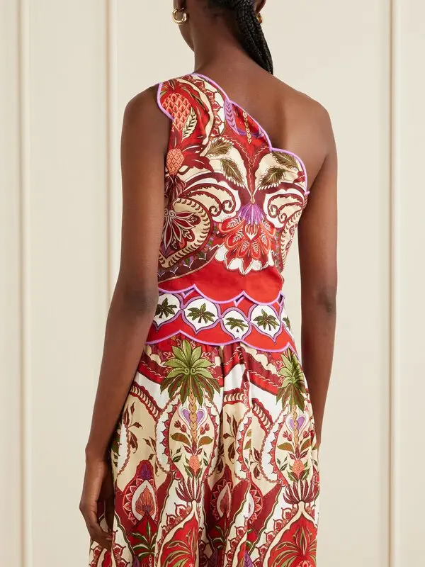 Farm Rio Odara One-shoulder Top - Red