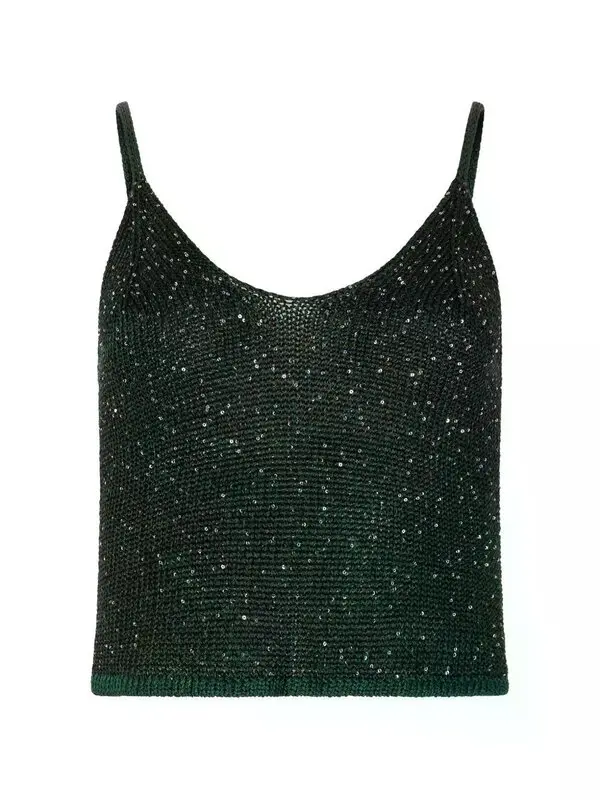PARAMIDONNA Bruna Sequin Top - Black