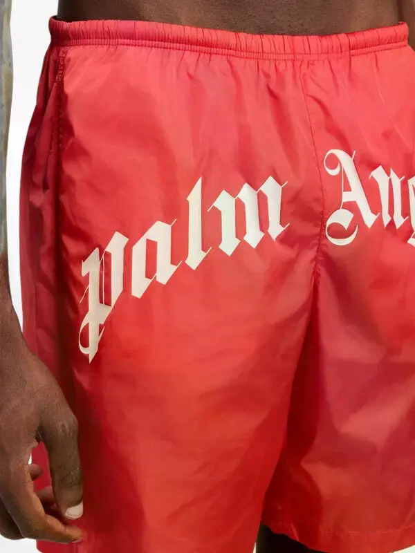 Palm Angels Curved Logo Swimshorts