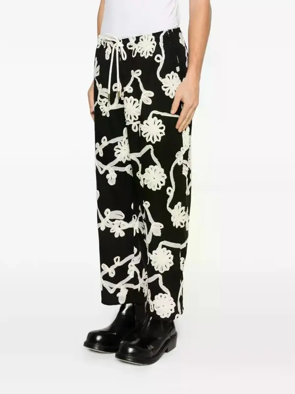 HONOR THE GIFT Embroidered Drawstring Trousers