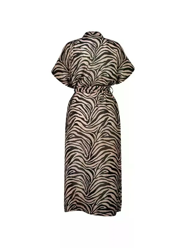 PARAMIDONNA Aria Zebra-print Beach Dress