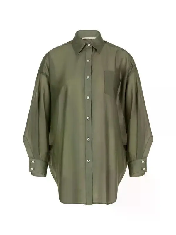 PARAMIDONNA Jade Button-up Beach Shirt - Green