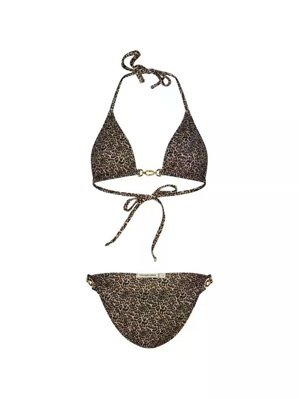 PARAMIDONNA Gia Leopard-print Bikini - Brown