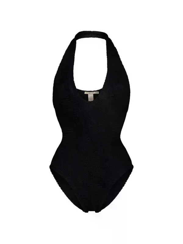 PARAMIDONNA Julia Halterneck Textured Swimsuit - Black