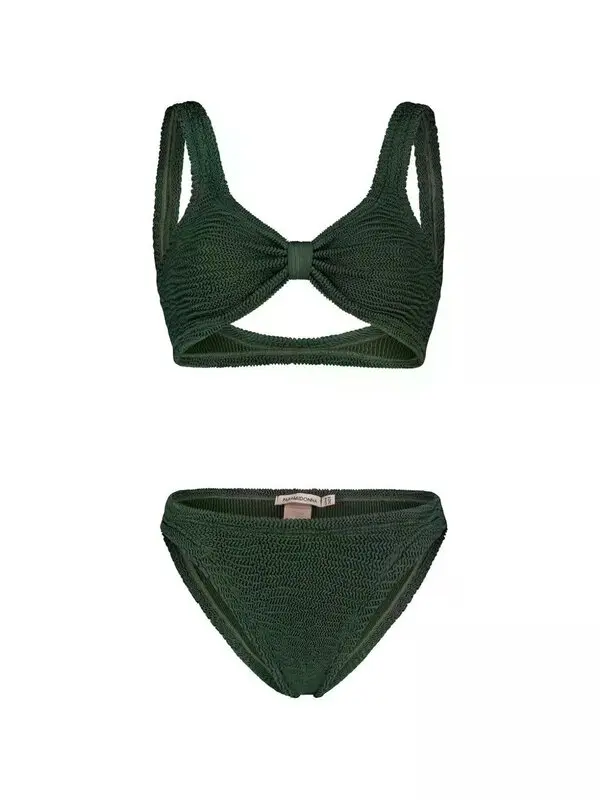 PARAMIDONNA Salma Knot-detail Bikini - Green