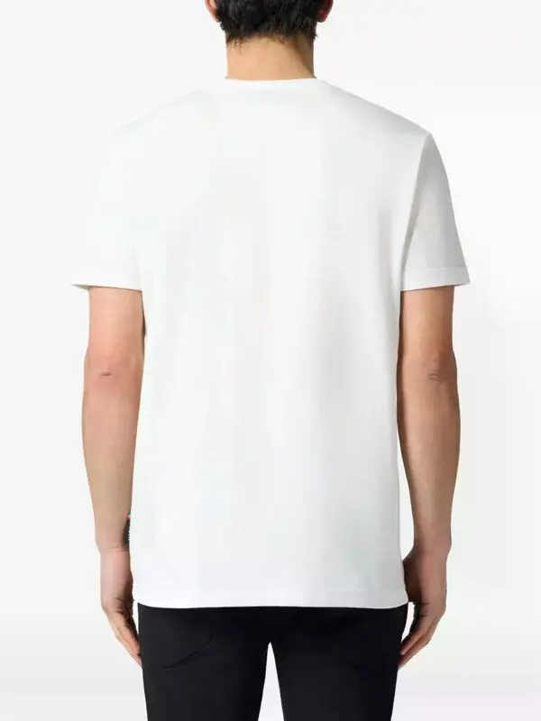 Philipp Plein Round Neck T-shirt Teddy Tennis Patch
