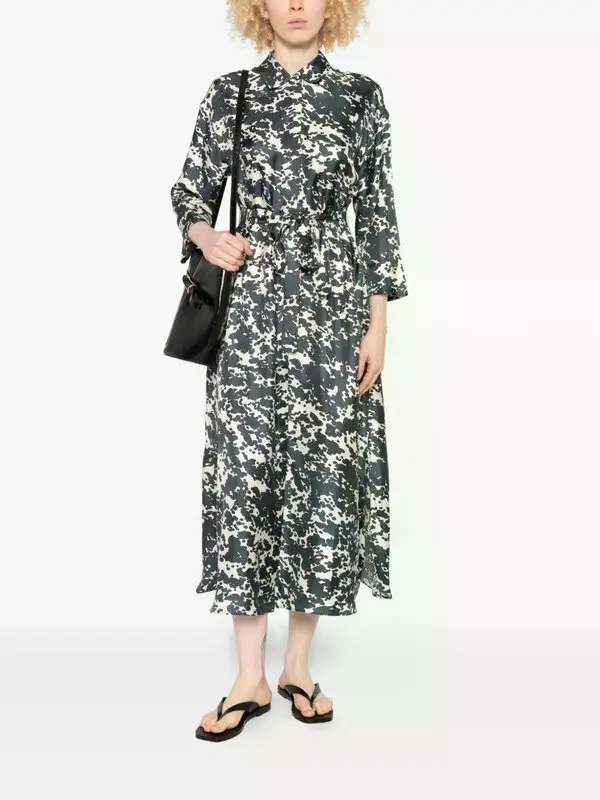 Max Mara Leva Abstract-print Maxi Dress