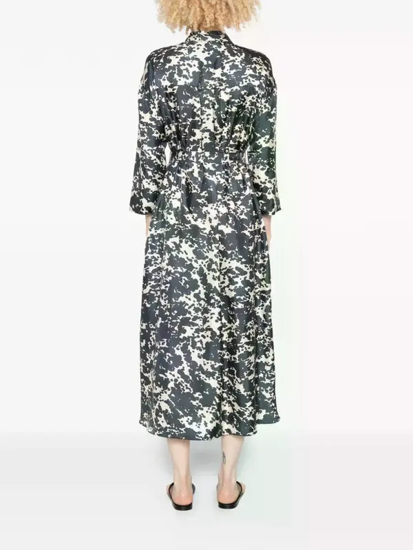Max Mara Leva Abstract-print Maxi Dress