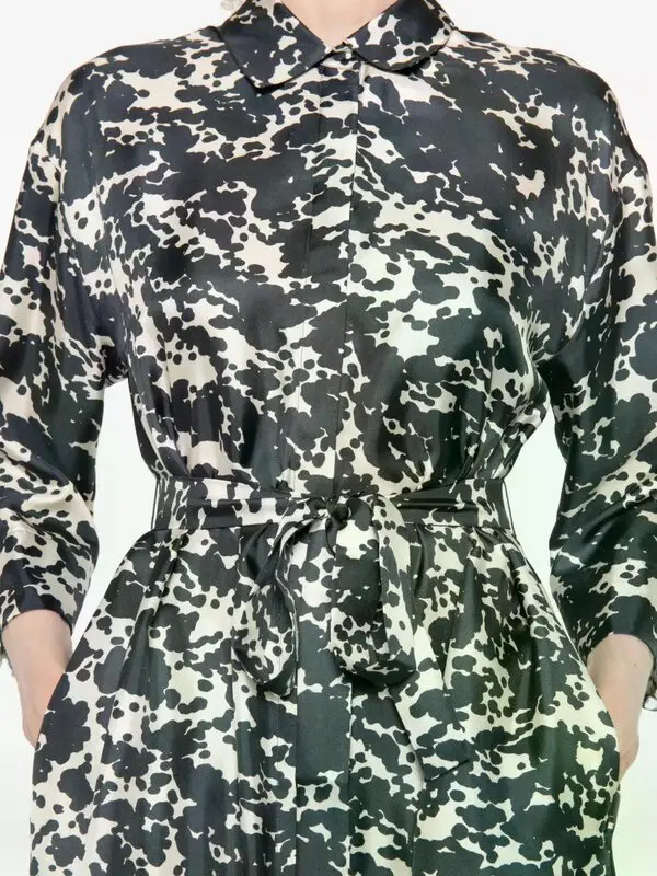 Max Mara Leva Abstract-print Maxi Dress
