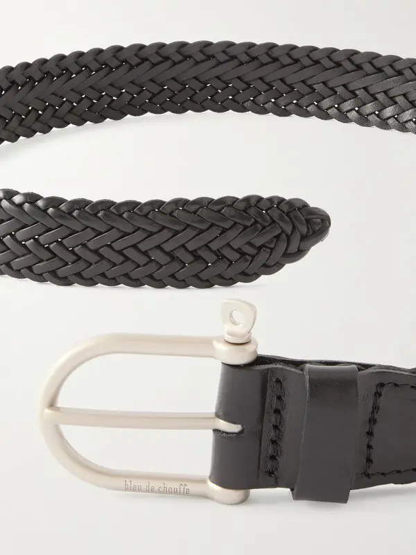 BLEU DE CHAUFFE 3.5cm Manille Leather Belt