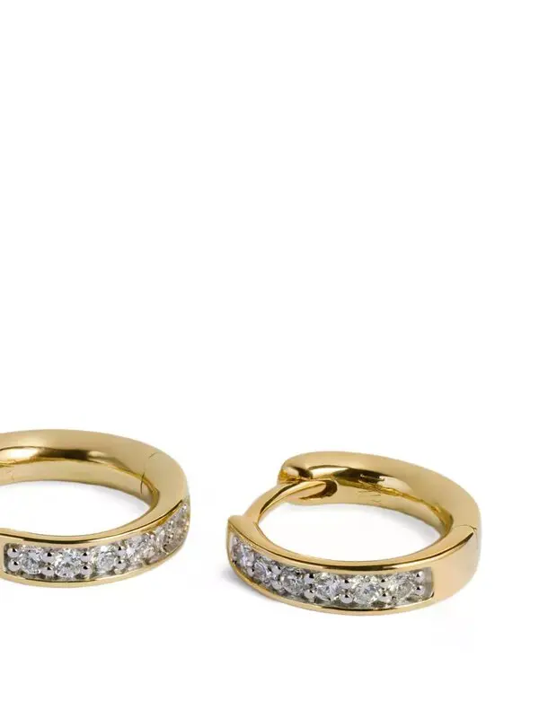 Monica Vinader Essential Diamond Huggie Earrings - Gold