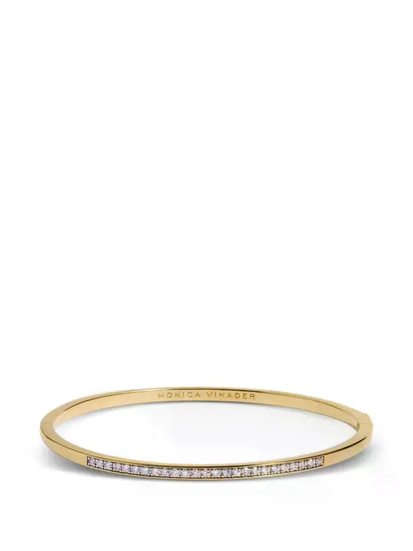 Monica Vinader Essential Diamond Bangle - Gold