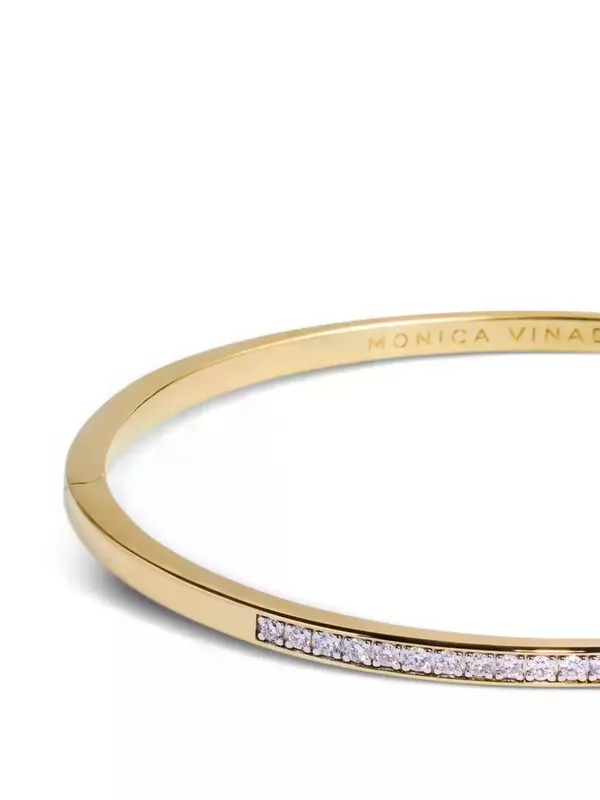 Monica Vinader Essential Diamond Bangle - Gold