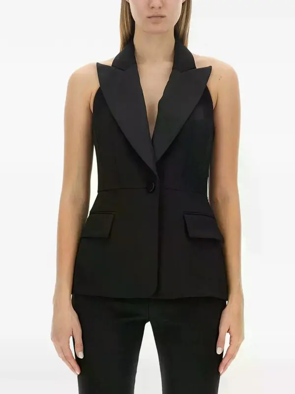 Max Mara Aletta V-neck Waistcoat - Black