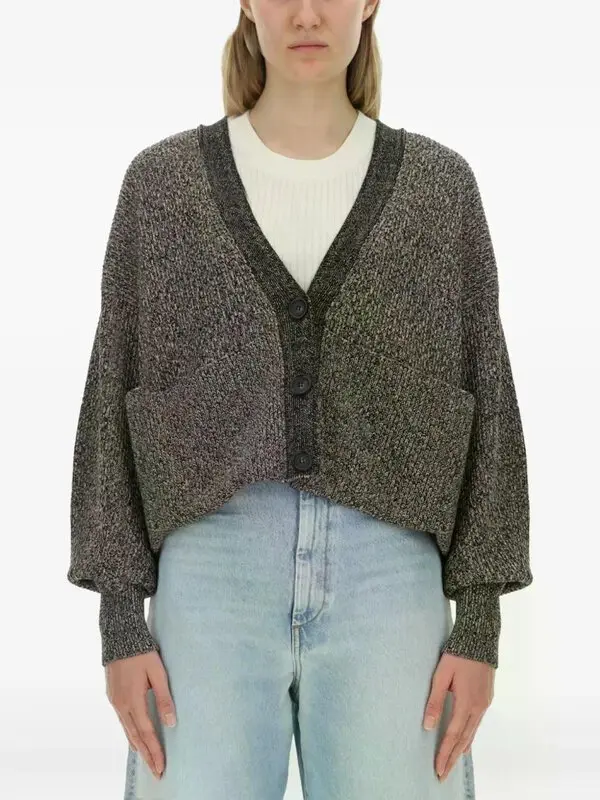 Sportmax Pocket Button Cardigan - Grey