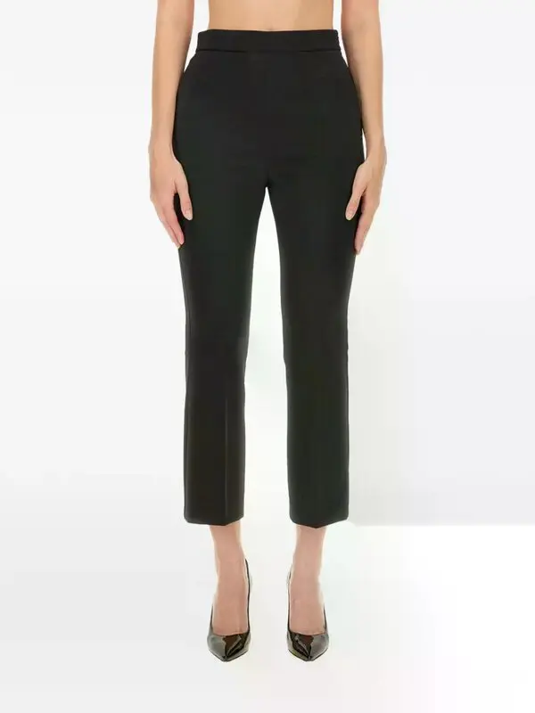 Max Mara Cropped Straight Leg Trousers - Black