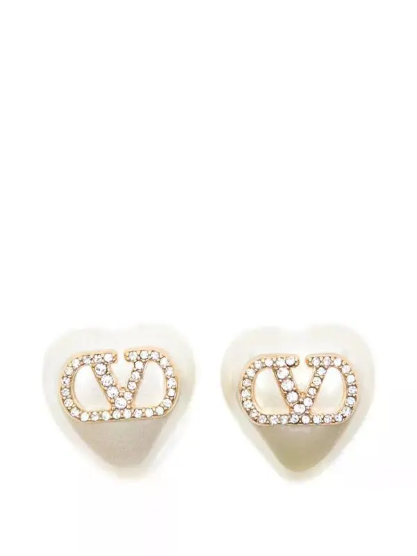Valentino Garavani Heart-motif Stud Earrings - Gold