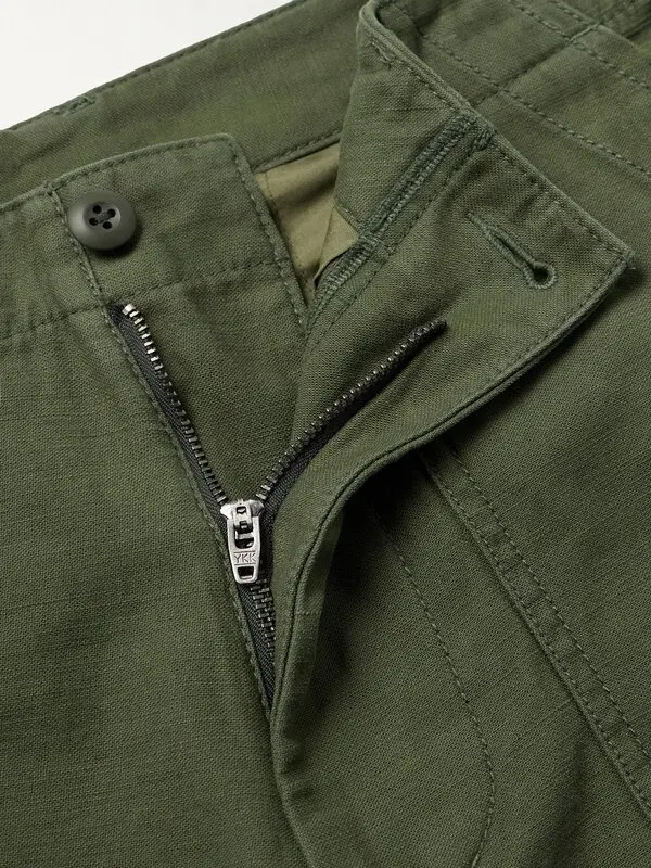 BEAMS Straight-leg Cotton Trousers - Green