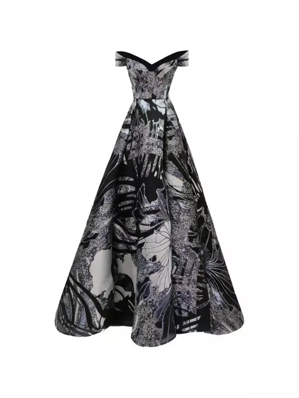 GEMY MAALOUF Draped-skirt Maxi Dress - Black