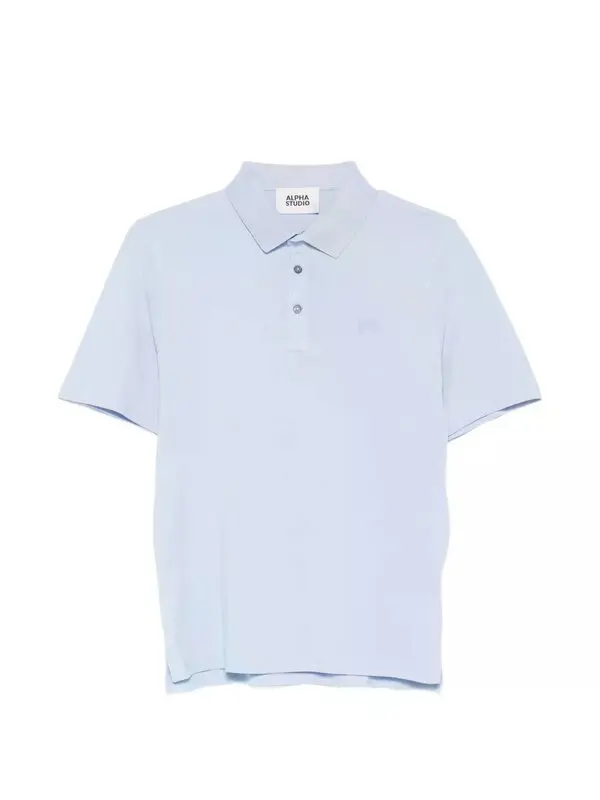 Alpha Studio Button-fastening Polo Shirt - Blue