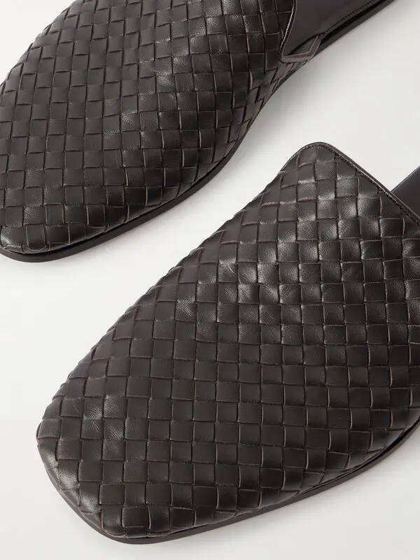 Bottega Veneta Intrecciato Leather Slippers