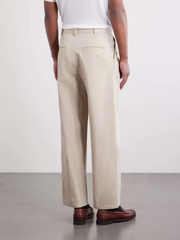 A.p.c. Ricky Pleated Wide-leg Cotton Trousers