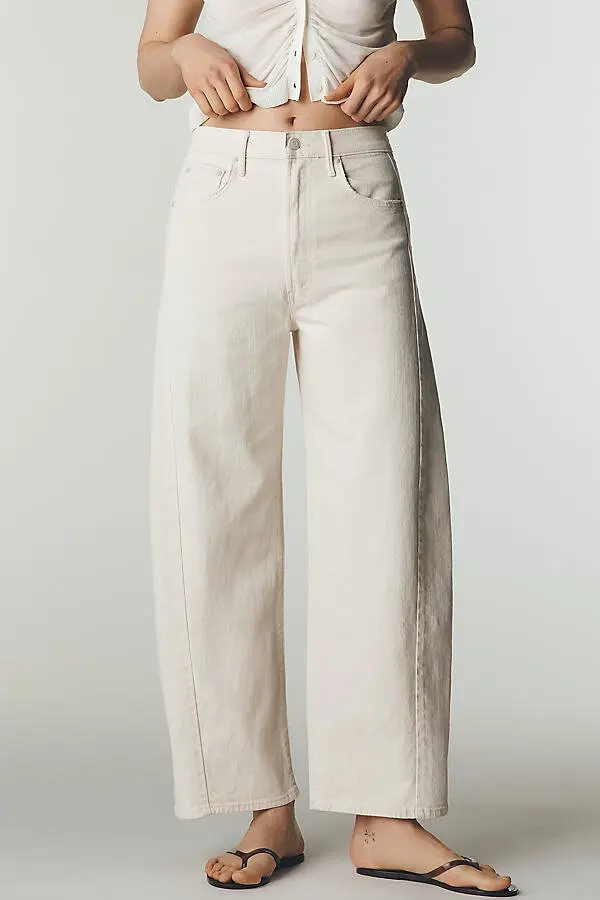 MOTHER Half-pipe Ankle High-rise Barrel Jeans - Act Natural