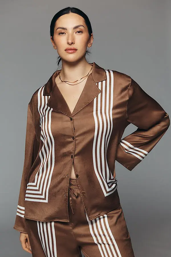Glamorous Satin Striped Shirt