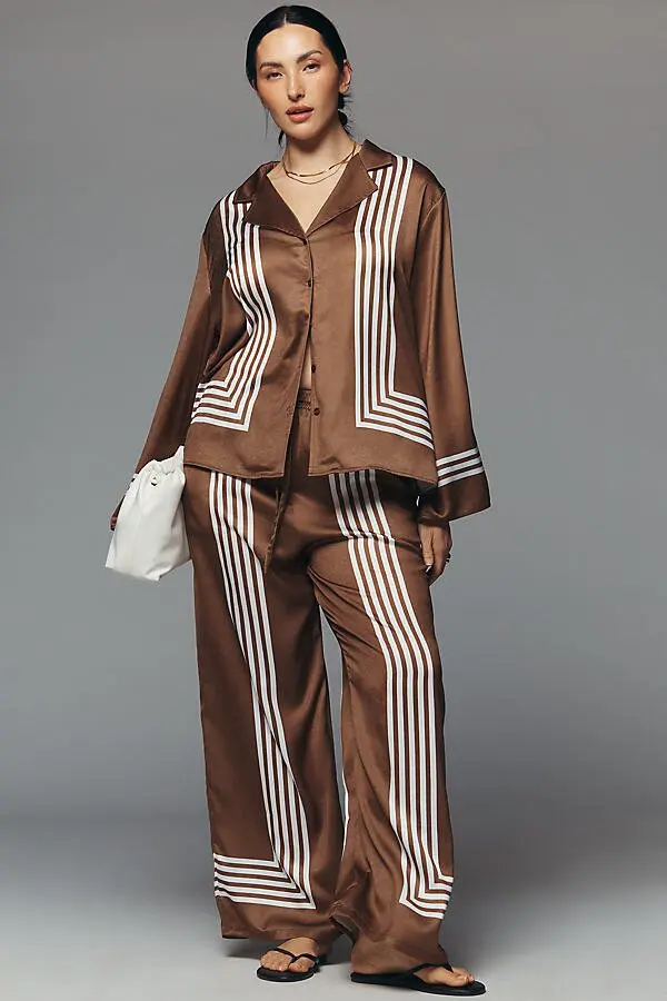 Glamorous Satin Striped Shirt