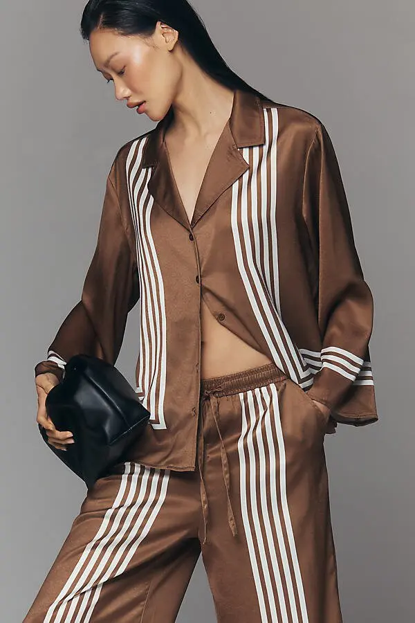 Glamorous Satin Striped Shirt