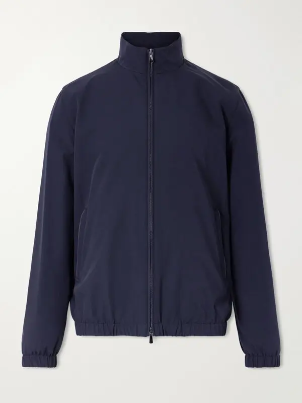 Thom Sweeney Shell Bomber Jacket - Blue