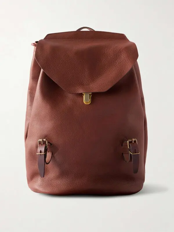BLEU DE CHAUFFE Zibeline Full-grain Leather Backpack - Brown