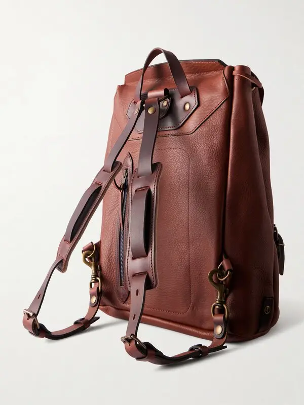 BLEU DE CHAUFFE Zibeline Full-grain Leather Backpack - Brown