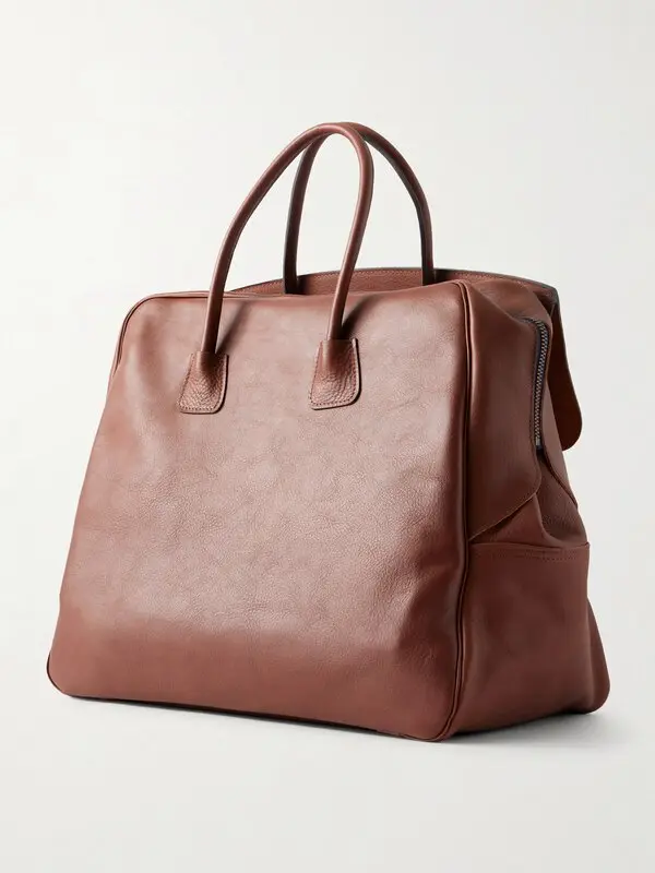 BLEU DE CHAUFFE Zoom Full-grain Leather Weekend Bag