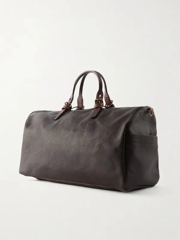 BLEU DE CHAUFFE Full-grain Leather Weekend Bag