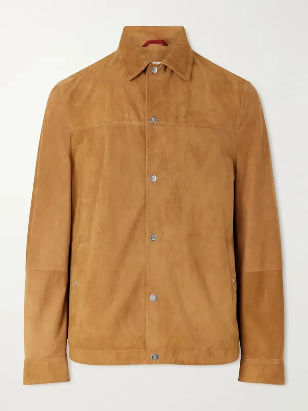 Brunello Cucinelli Suede Jacket - Orange